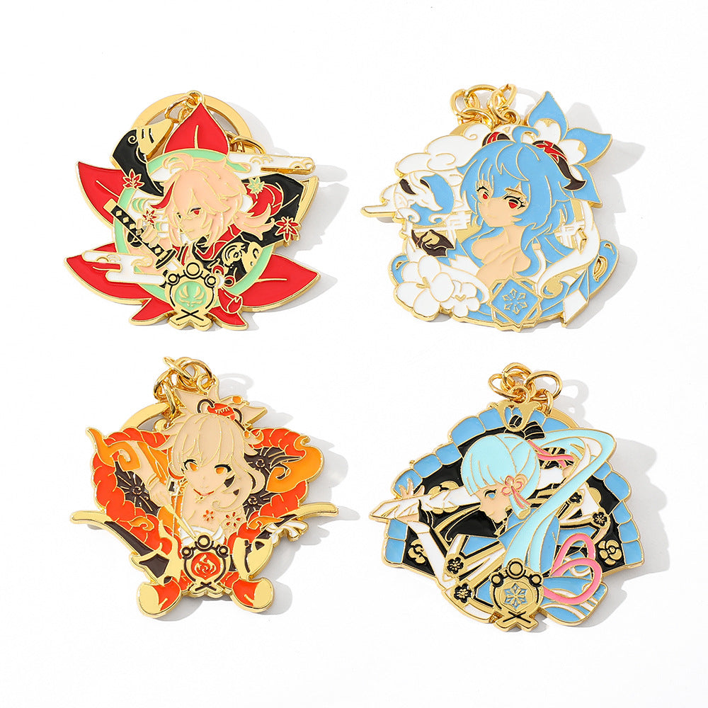 Genshin Impact Metal Keychain Ayaka Ganyu Kazuha Yoimiya – GenshinHome